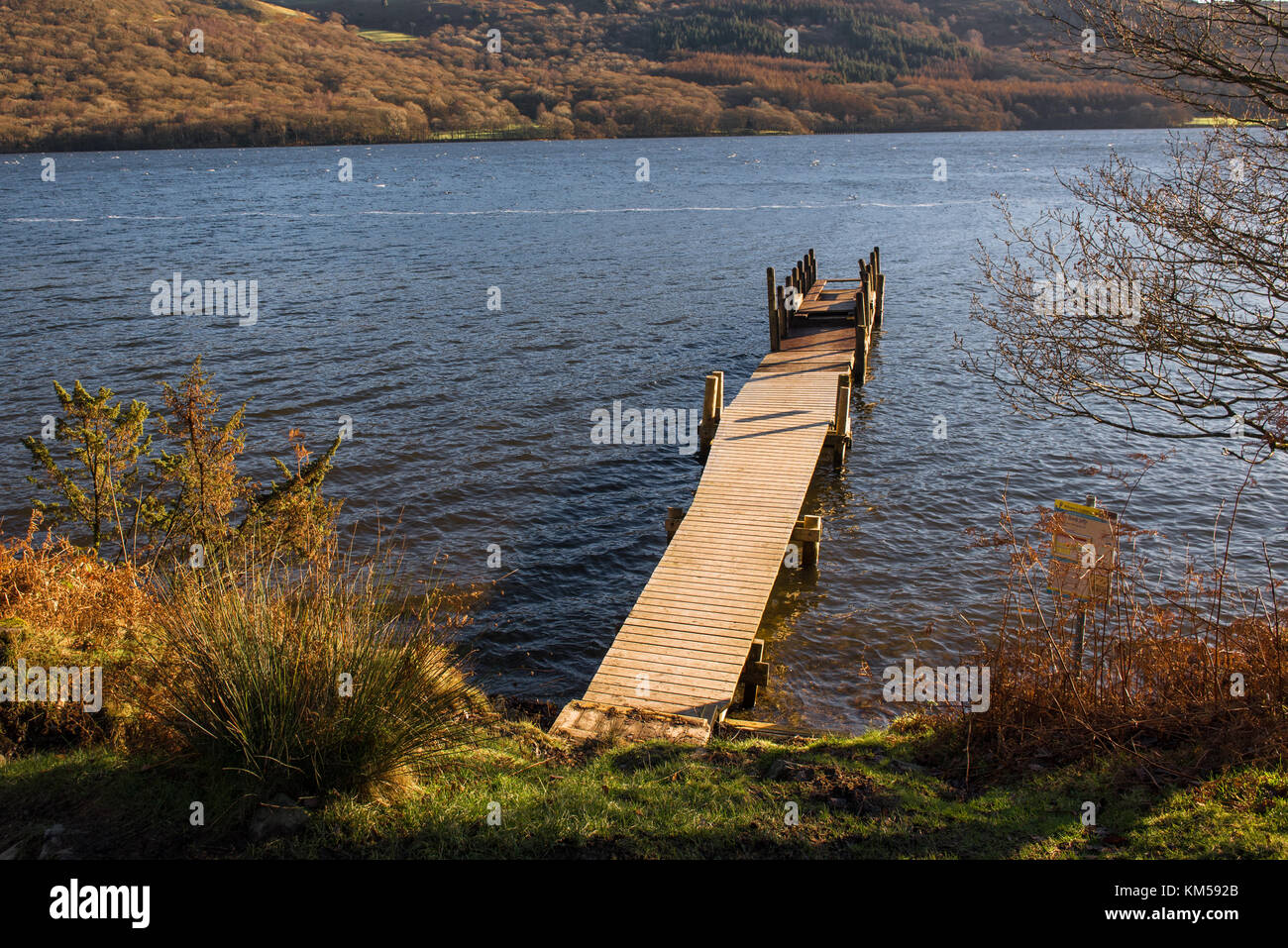Sunny Bank Jetty on The west bank of Coniston Water Stock Photo - Alamy