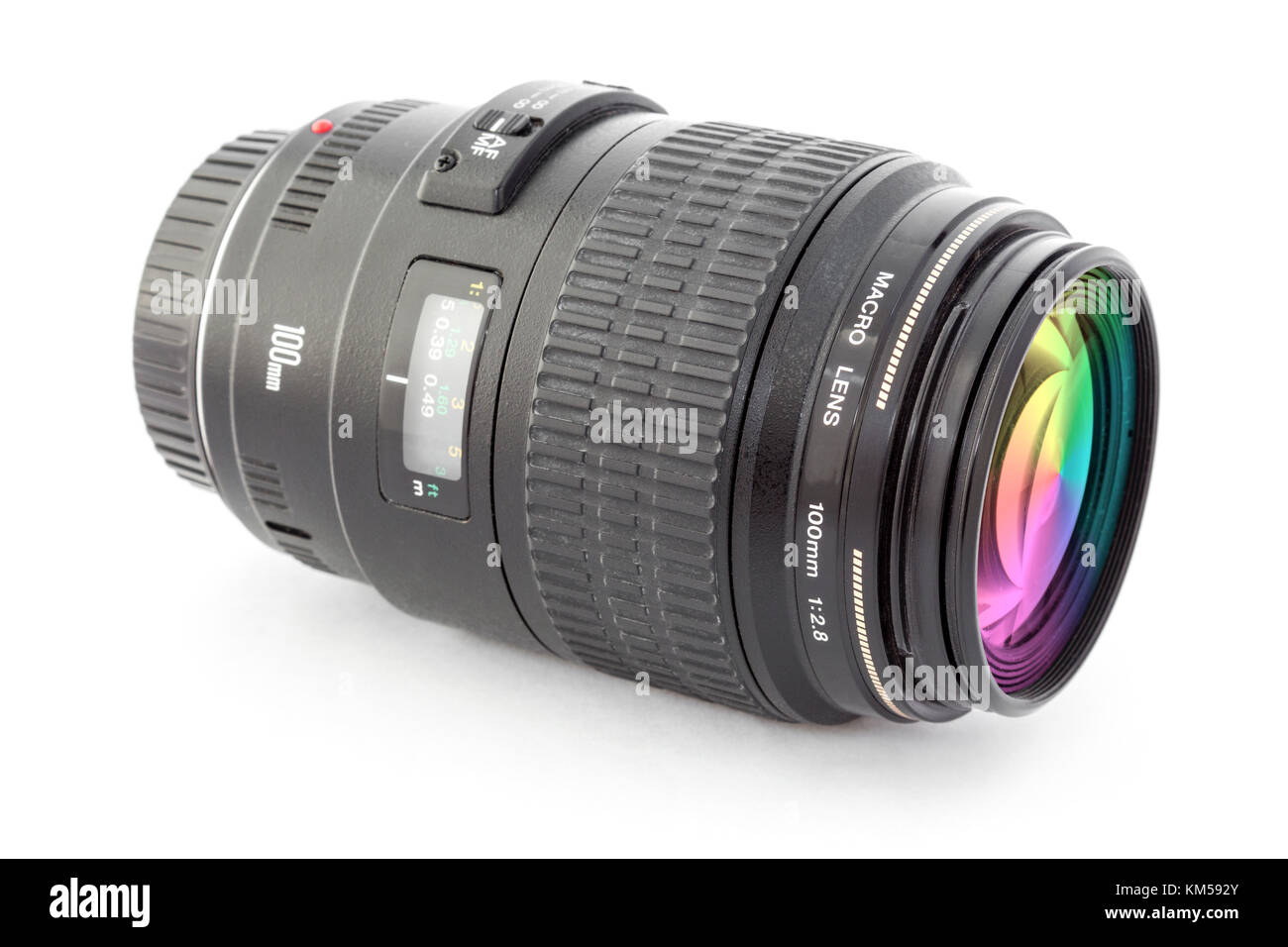 Black camera lens for DSLR isolated on white background Stock Photo - Alamy