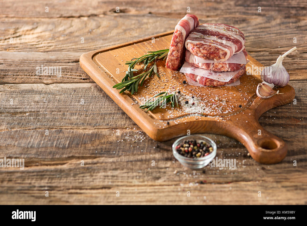 The meat steak on kitchen Stock Photo - Alamy