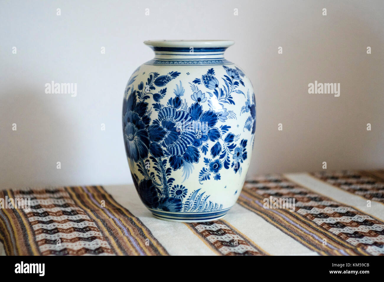 Dutch vase with floral patterns Stock Photo - Alamy