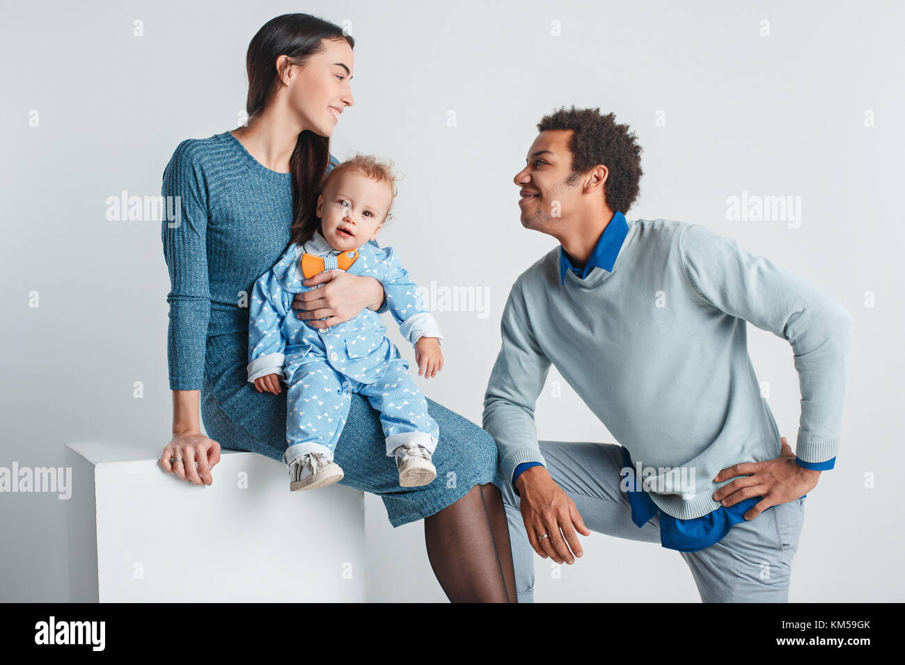 One happy family Stock Photo - Alamy