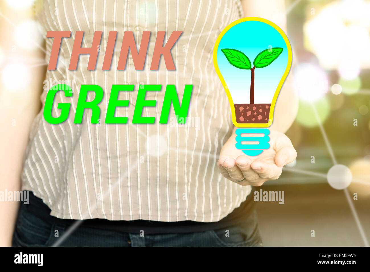 Light bulb plant growing green hi-res stock photography and images - Alamy