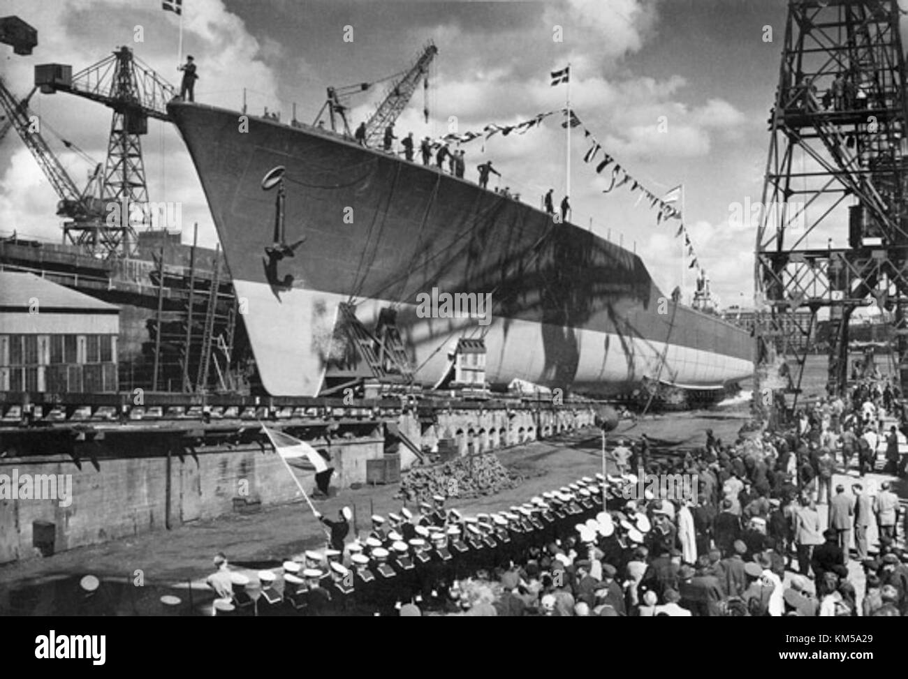 Launching of HMS Halland Stock Photo - Alamy