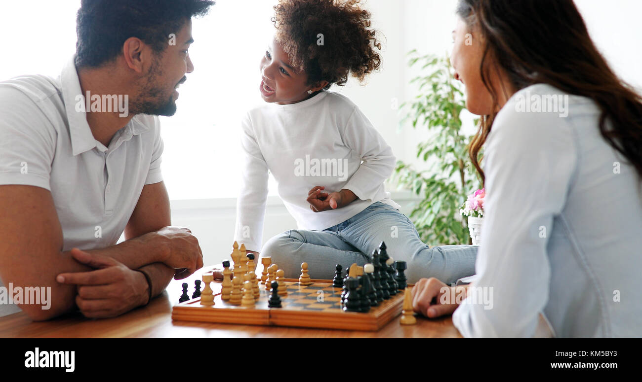 Picture of happy family having fun time together Stock Photo - Alamy