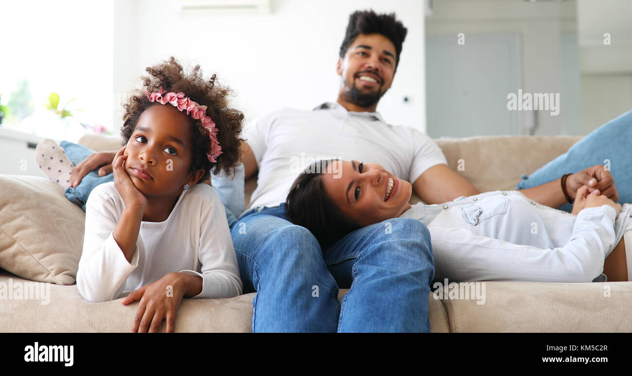 Picture of happy family spending time together Stock Photo - Alamy