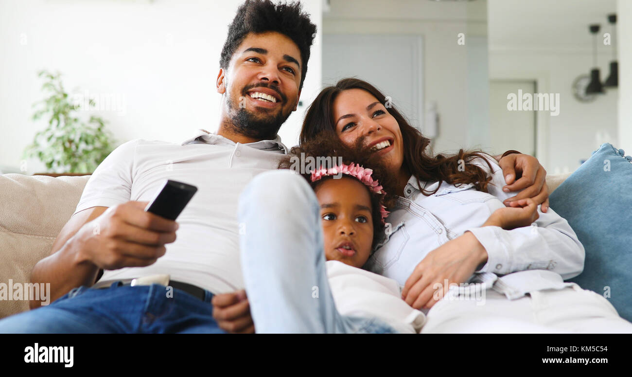 Picture of happy family spending time together Stock Photo - Alamy
