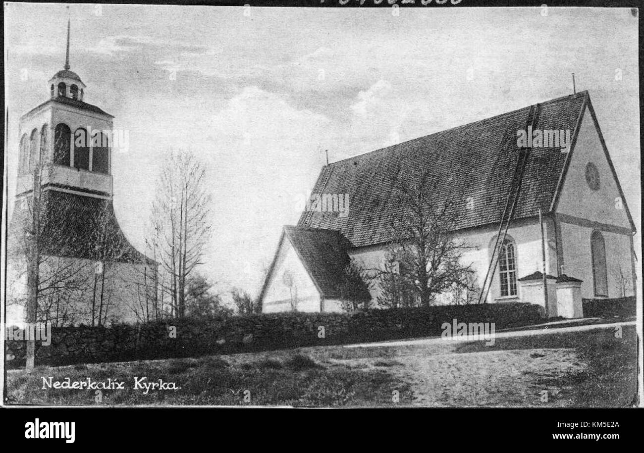 A photograph of Kalix kyrka (Kalix Church) in Sweden, showcasing its ...