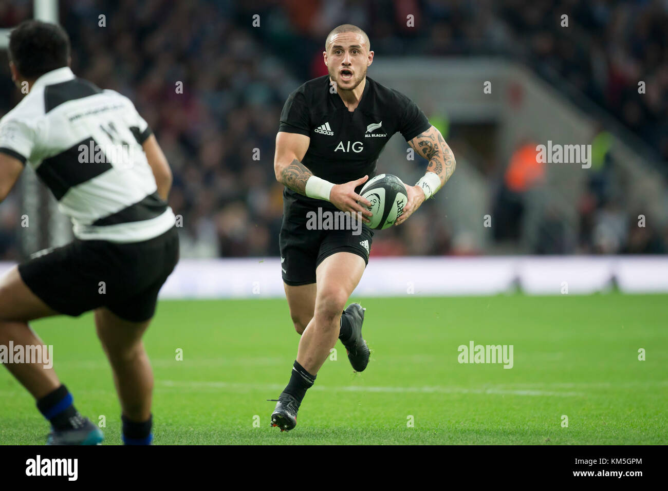 New zealand all blacks scrum hi-res stock photography and images - Alamy