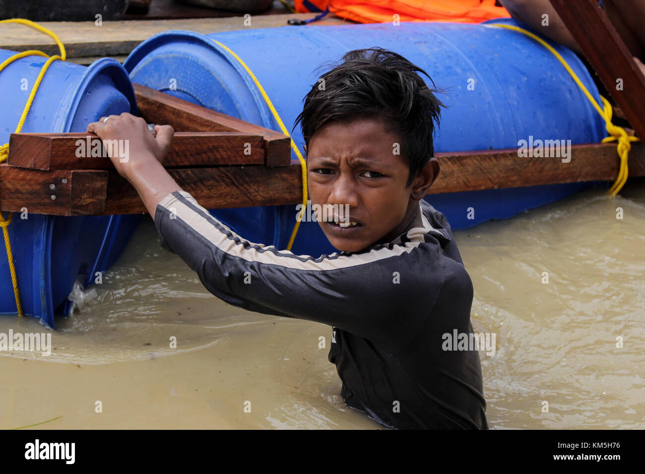 Camp wading flood water hi-res stock photography and images - Alamy