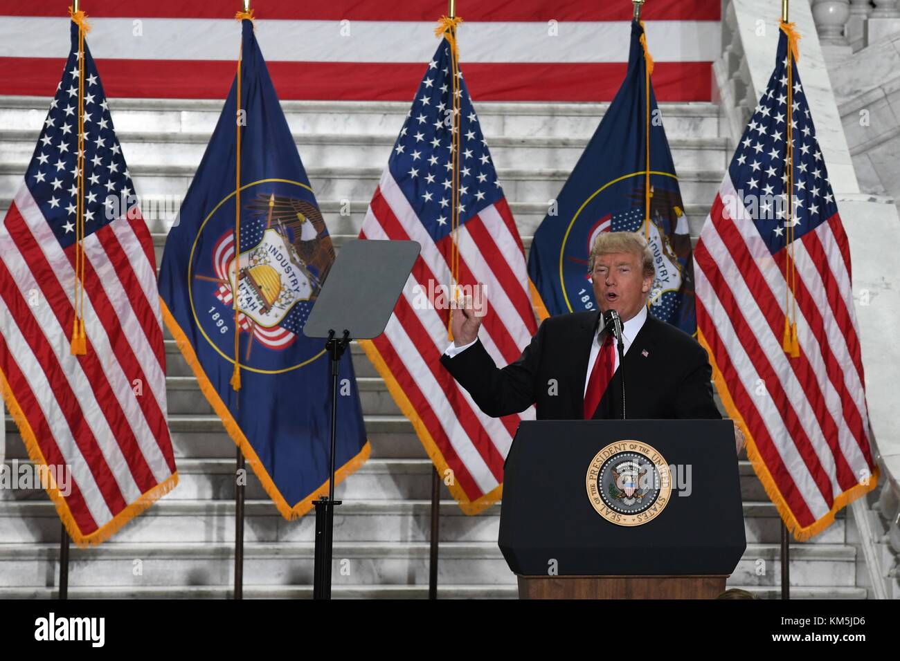 Salt Lake City, Utah. 4th Dec, 2017. U.S. President Donald Trump ...