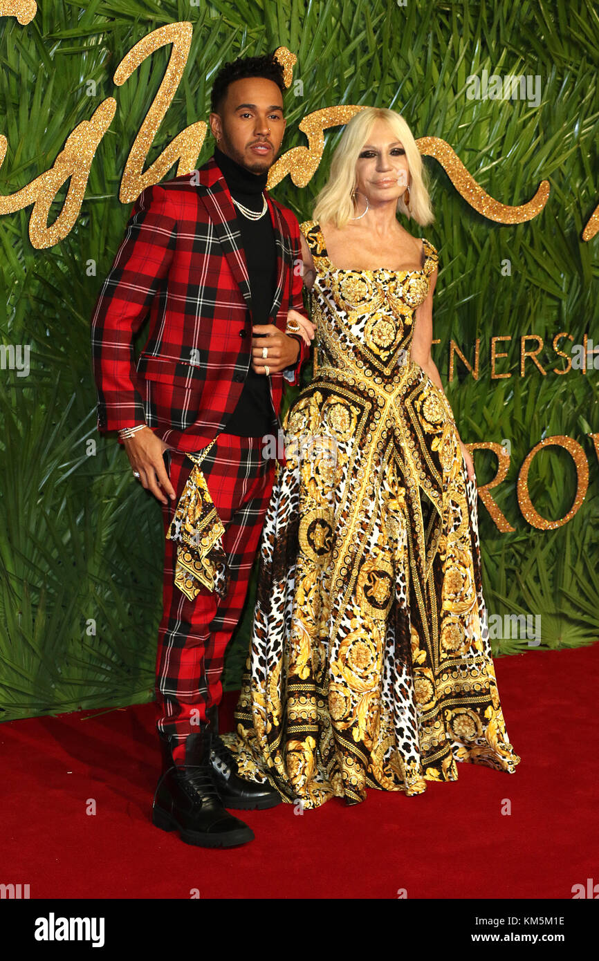 Donatella Versace And Lewis Hamilton High Resolution Stock Photography ...