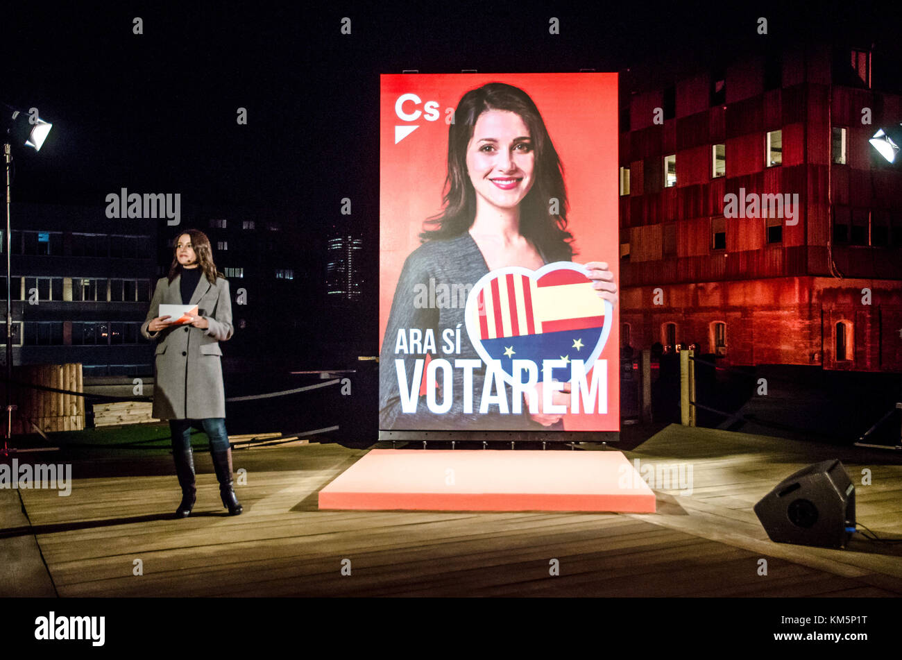 Barcelona, Catalonia, Spain. 5th Dec, 2017. Ines Arrimadas, leader of ...