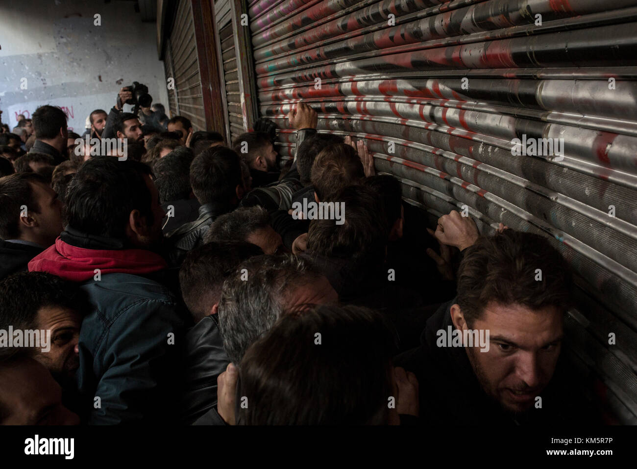 Athens, Greece. 5th December, 2017. Members of the Greek Communist ...