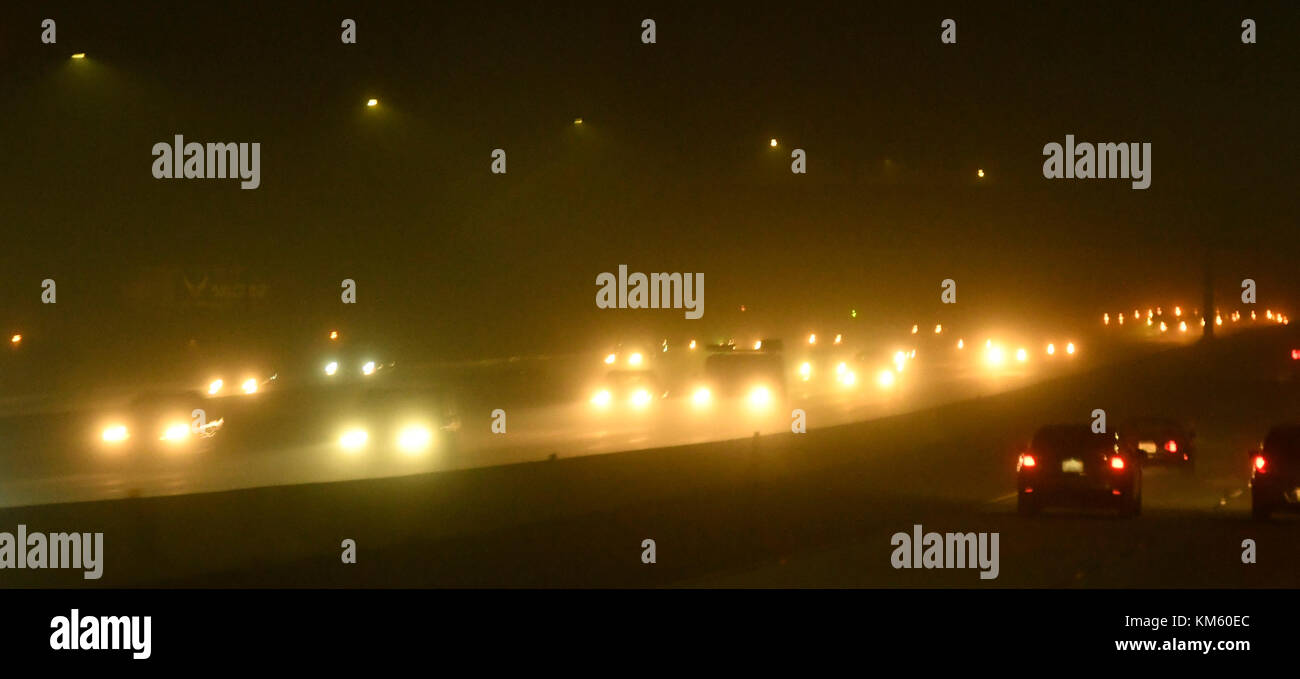 Drivers got through the thick smoke on the 210 freeway after an early ...