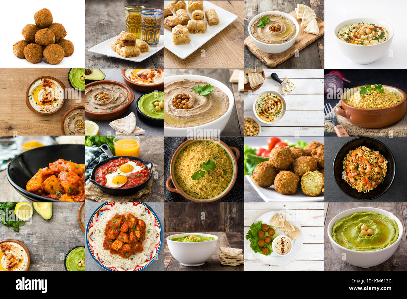 Traditional Middle East food collage Stock Photo - Alamy