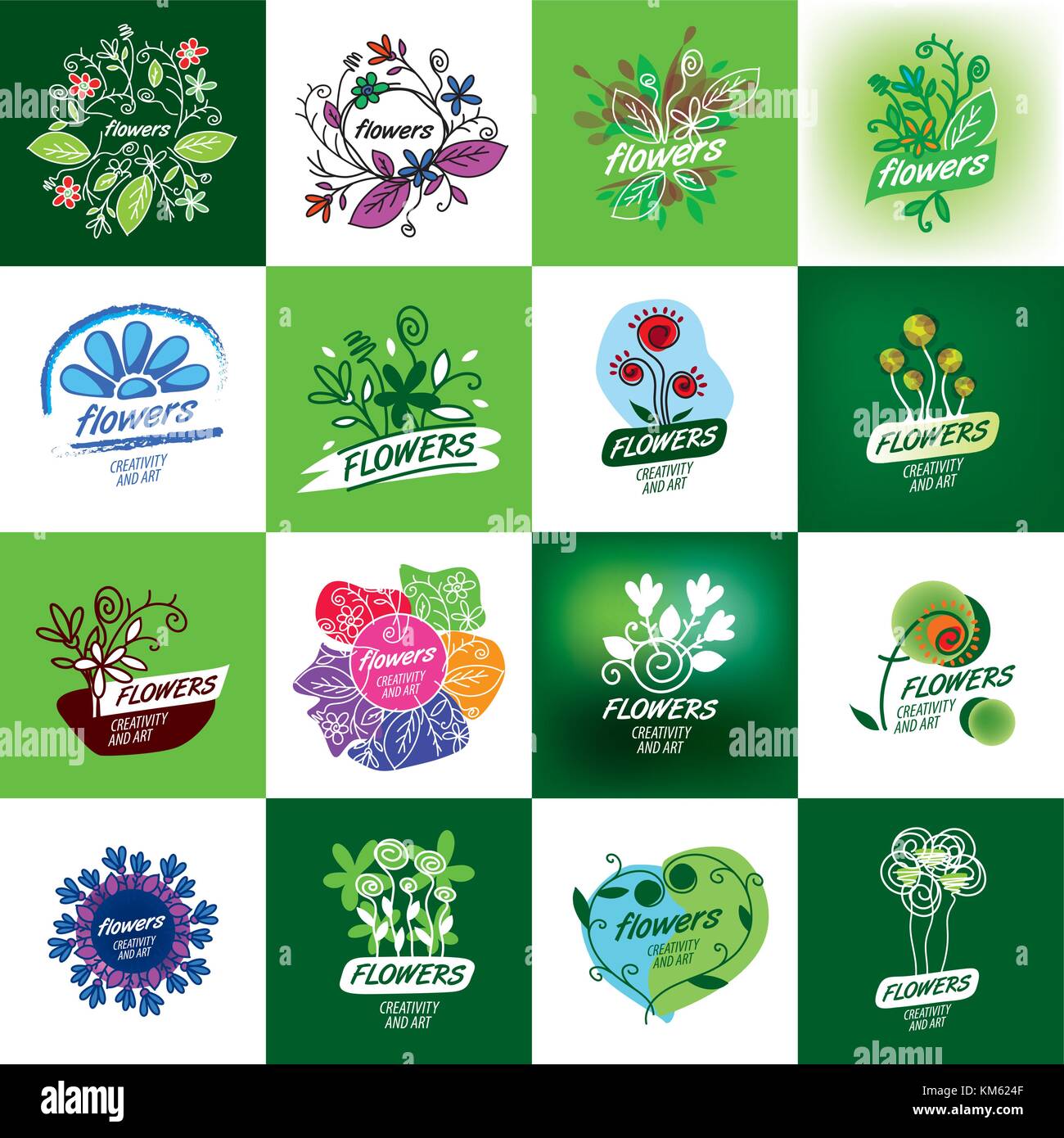 flower vector logo Stock Vector Image & Art - Alamy