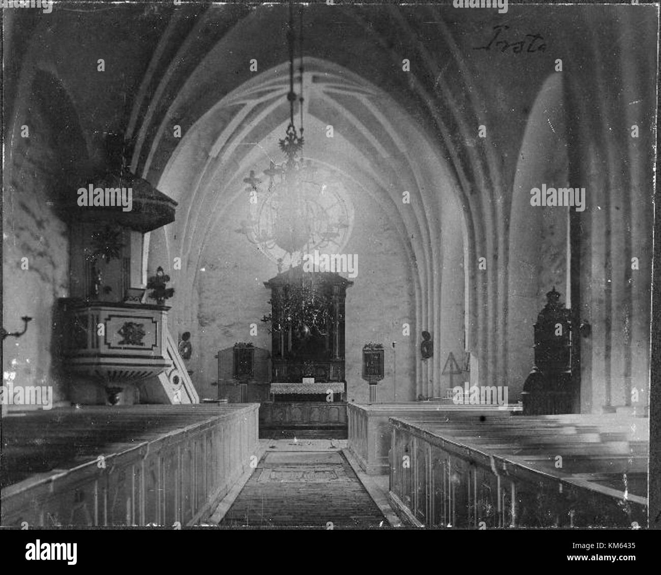 A photograph of Irsta Church in Sweden, showcasing its architectural ...
