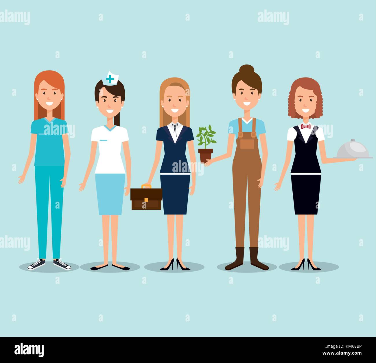 group of professional workers vector illustration design Stock Vector ...