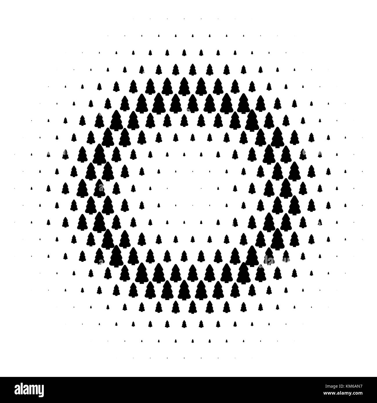 Christmas tree vector halftone pattern Stock Vector Image & Art - Alamy