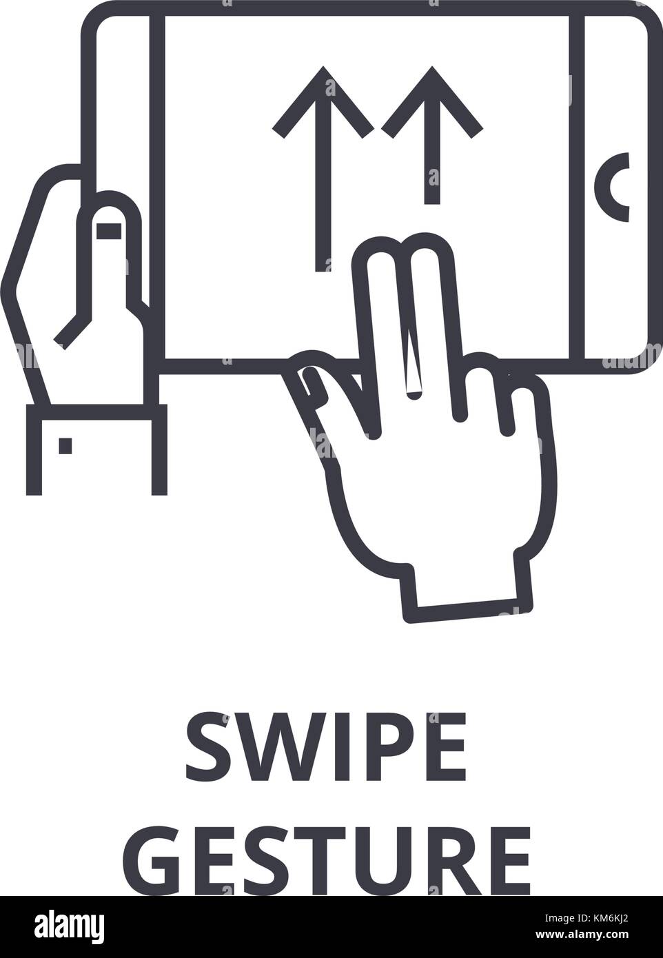 swipe gesture line icon, outline sign, linear symbol, vector, flat ... swipe gesture line icon, outline sign, linear symbol, vector, flat ...