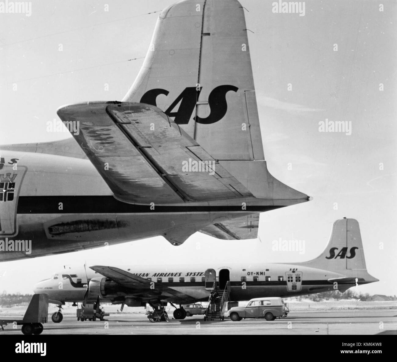 The SAS DC-6, Helge Viking, an aircraft by Scandinavian Airlines System ...