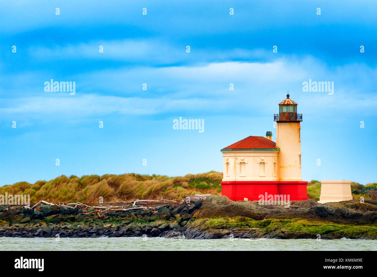 Coquille River Light sits on the mouth of the Coquille River in Bandon ...