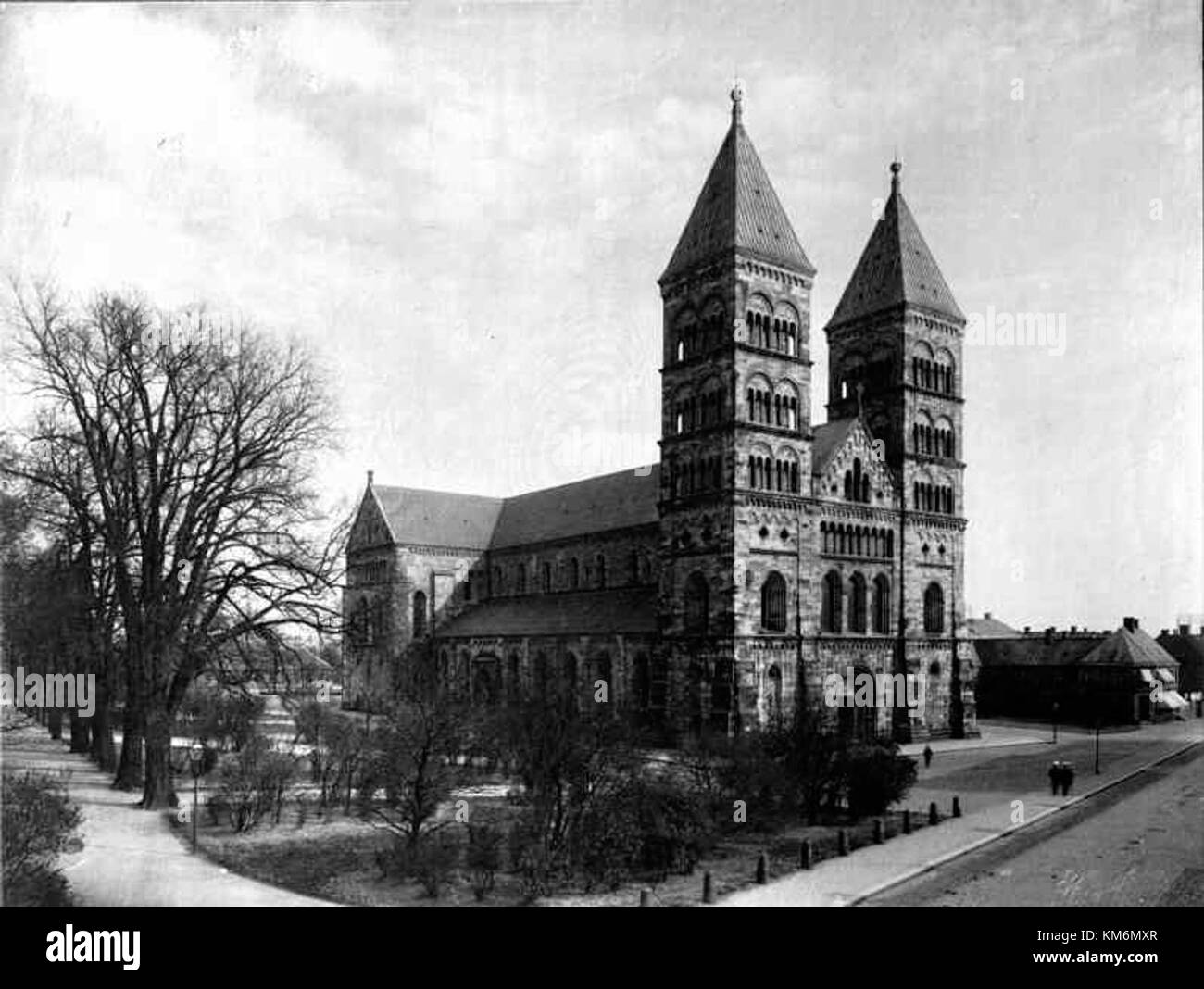 Lunds Domkyrka, or Lund Cathedral, is a famous Romanesque church in ...