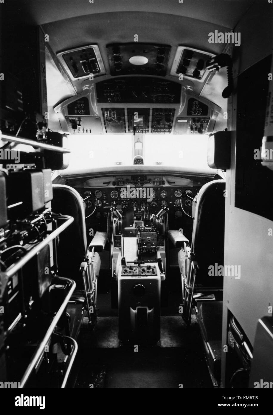 The interior of the SAS Convair CV 440 Metropolitan cockpit offers a ...