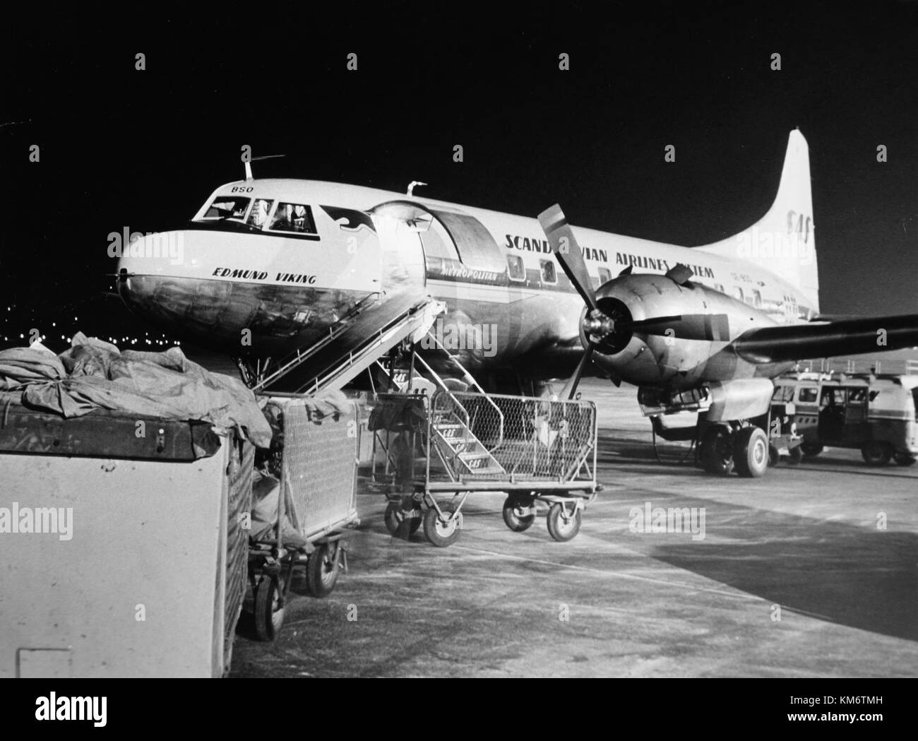 This image shows the SAS Convair CV 440 Metropolitan aircraft, the ...