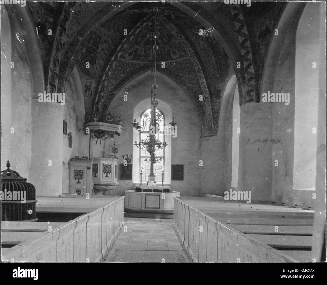 Lagga Kyrka, a Swedish church cataloged under KMB reference number ...