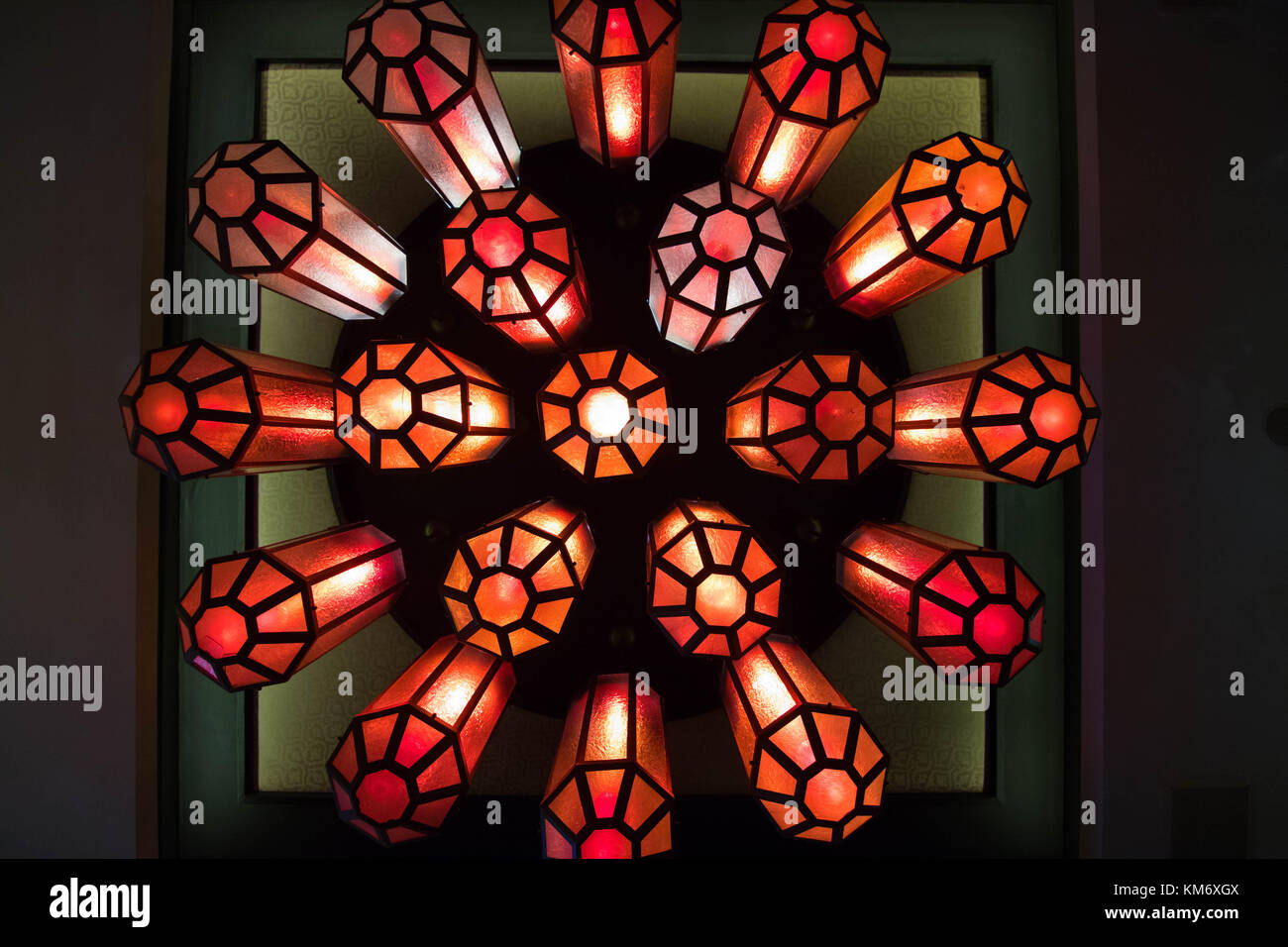 Designer lights on ceiling Stock Photo - Alamy