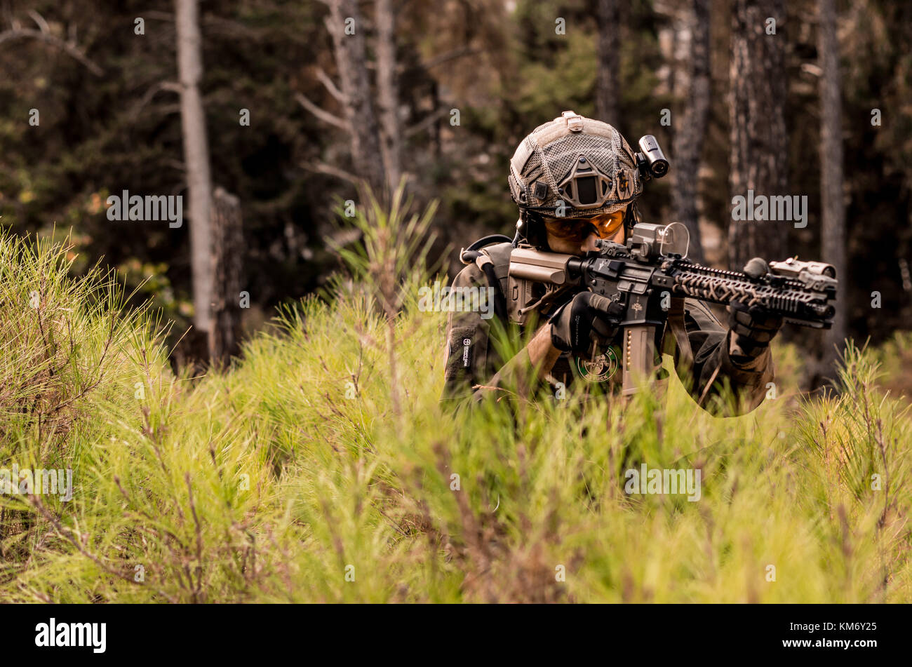 Airsoft journey. Details and action Stock Photo - Alamy