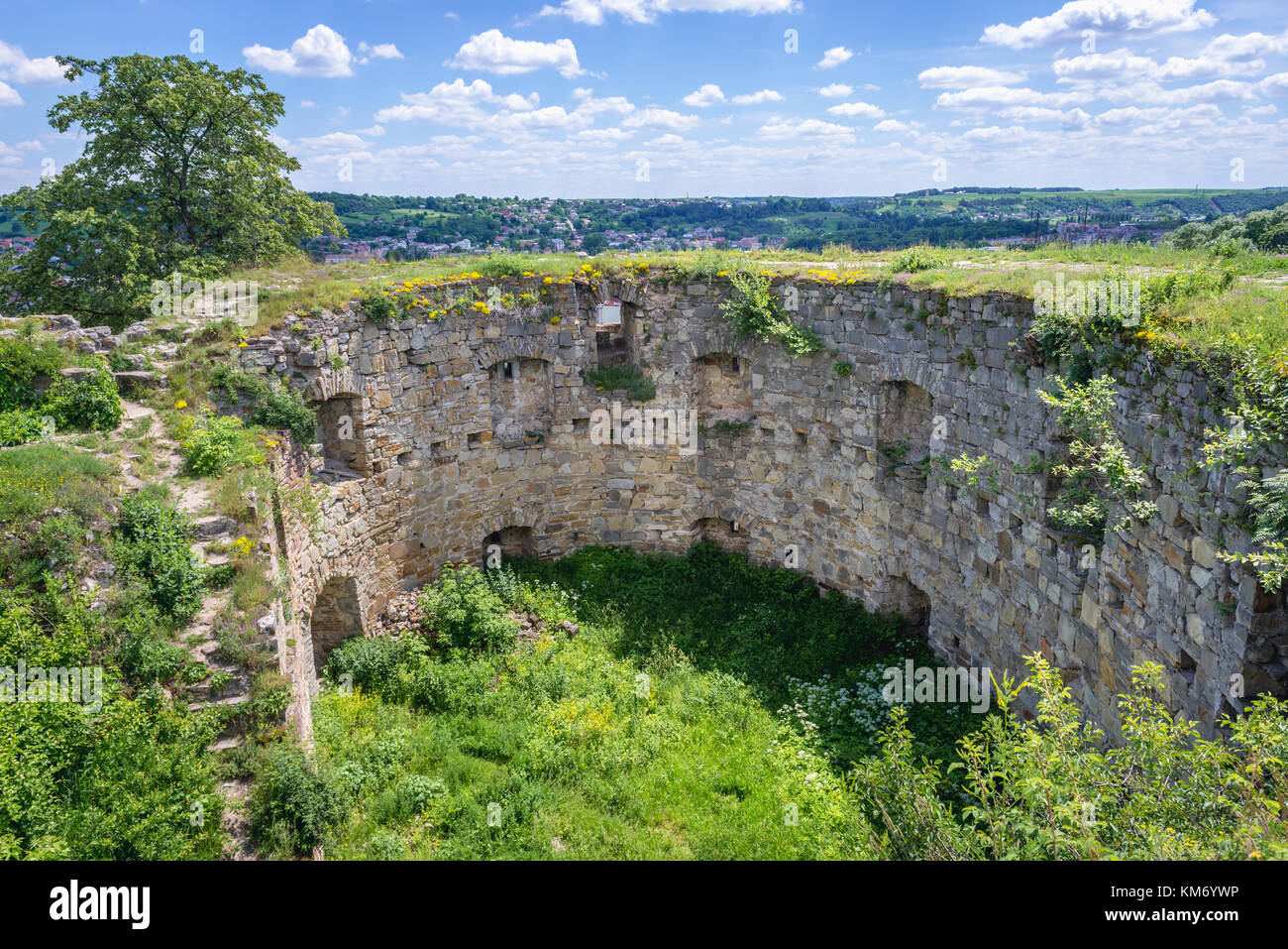 14th century castle in Terebovlia (Polish: Trembowla) small city in ...