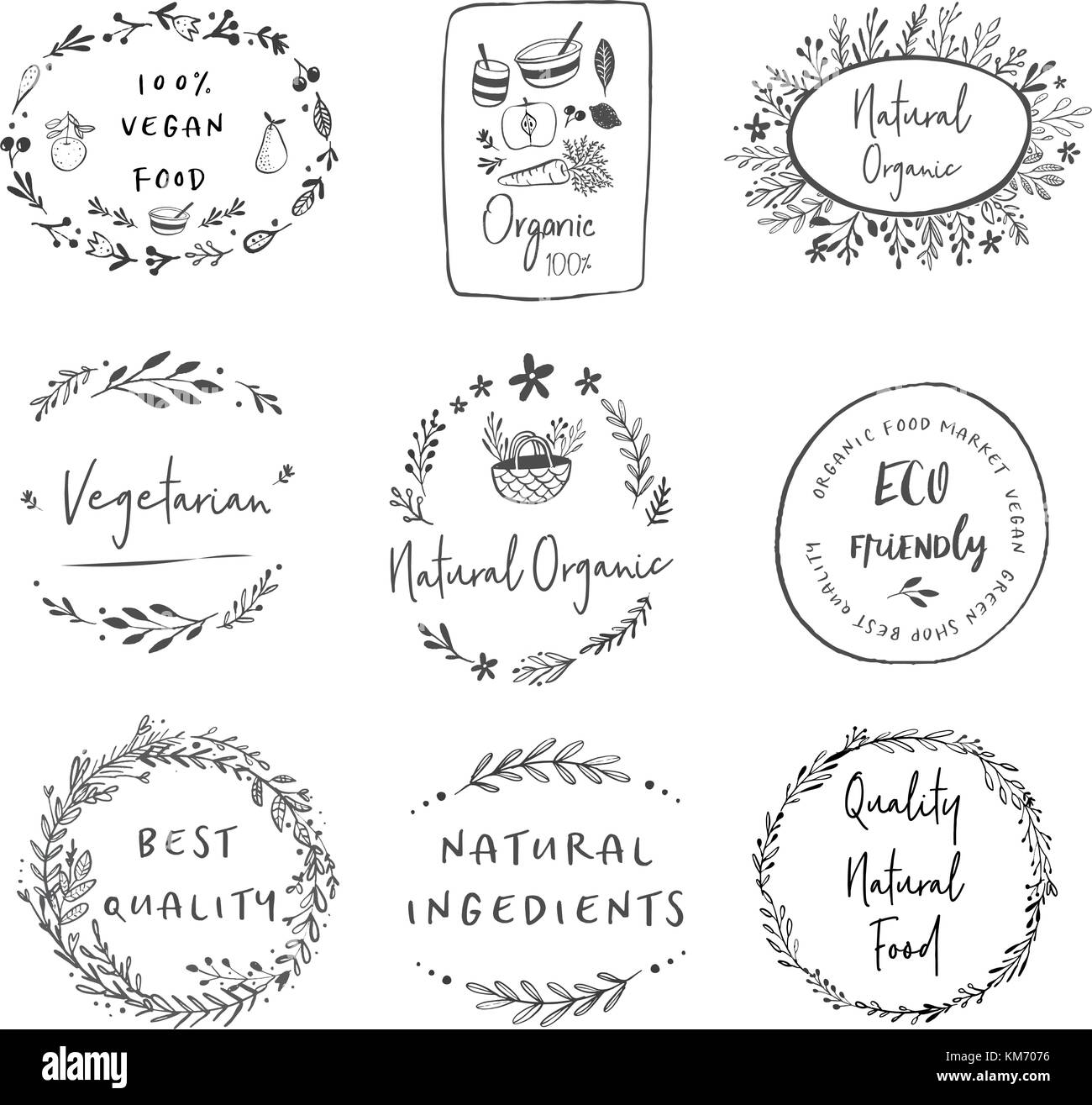 Love vegan food Black and White Stock Photos & Images - Alamy