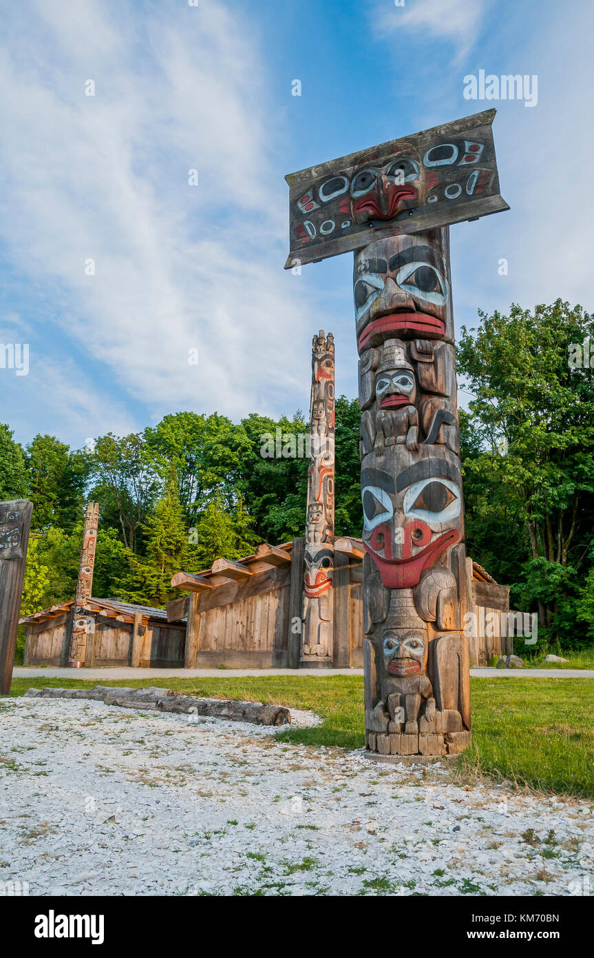 Totem poles and longhouse, Museum of Anthropology, University of ...