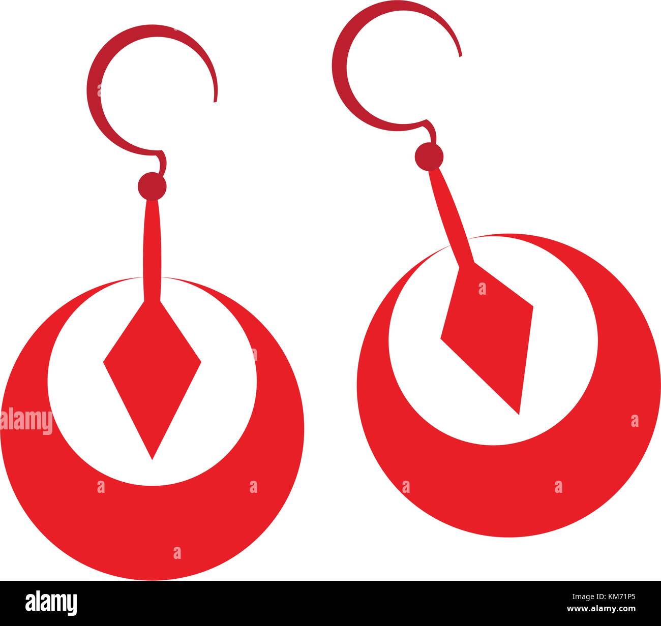 Female earrings Stock Vector Images - Alamy