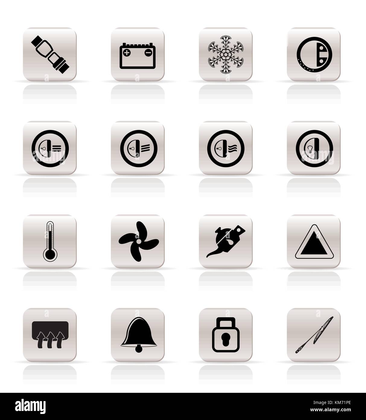 Car Dashboard icons - vector icons set Stock Vector Image & Art - Alamy