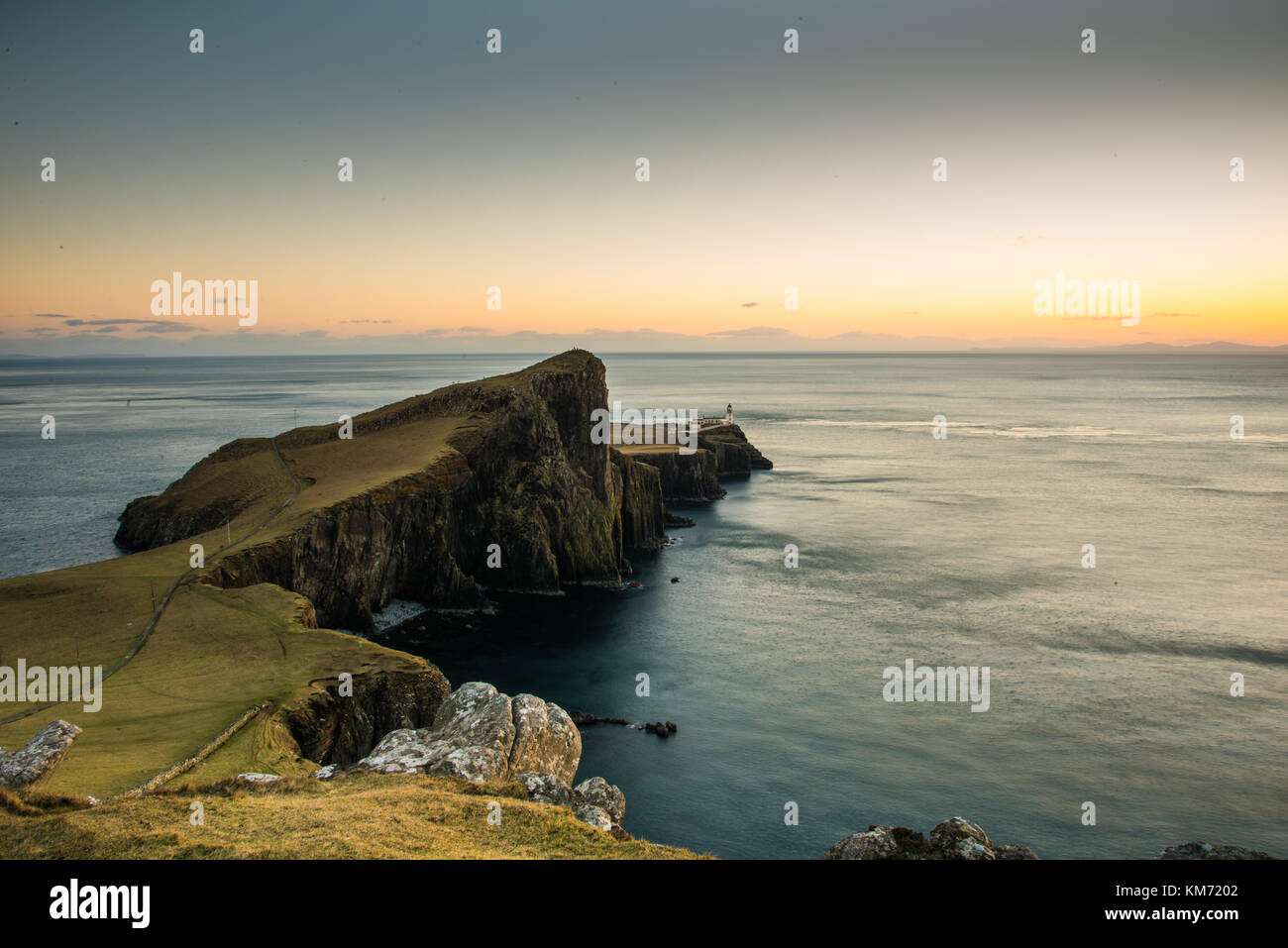 Neist Point Peninsula - Isle of Skye Sunset Stock Photo - Alamy