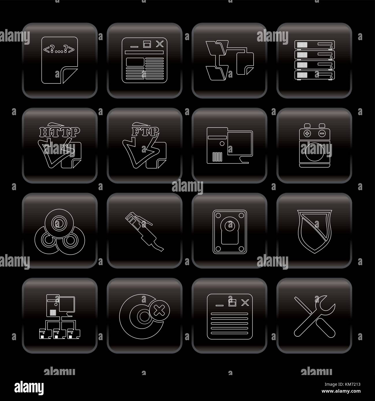 Server Side Computer icons - Vector Icon Set Stock Vector Image & Art ...