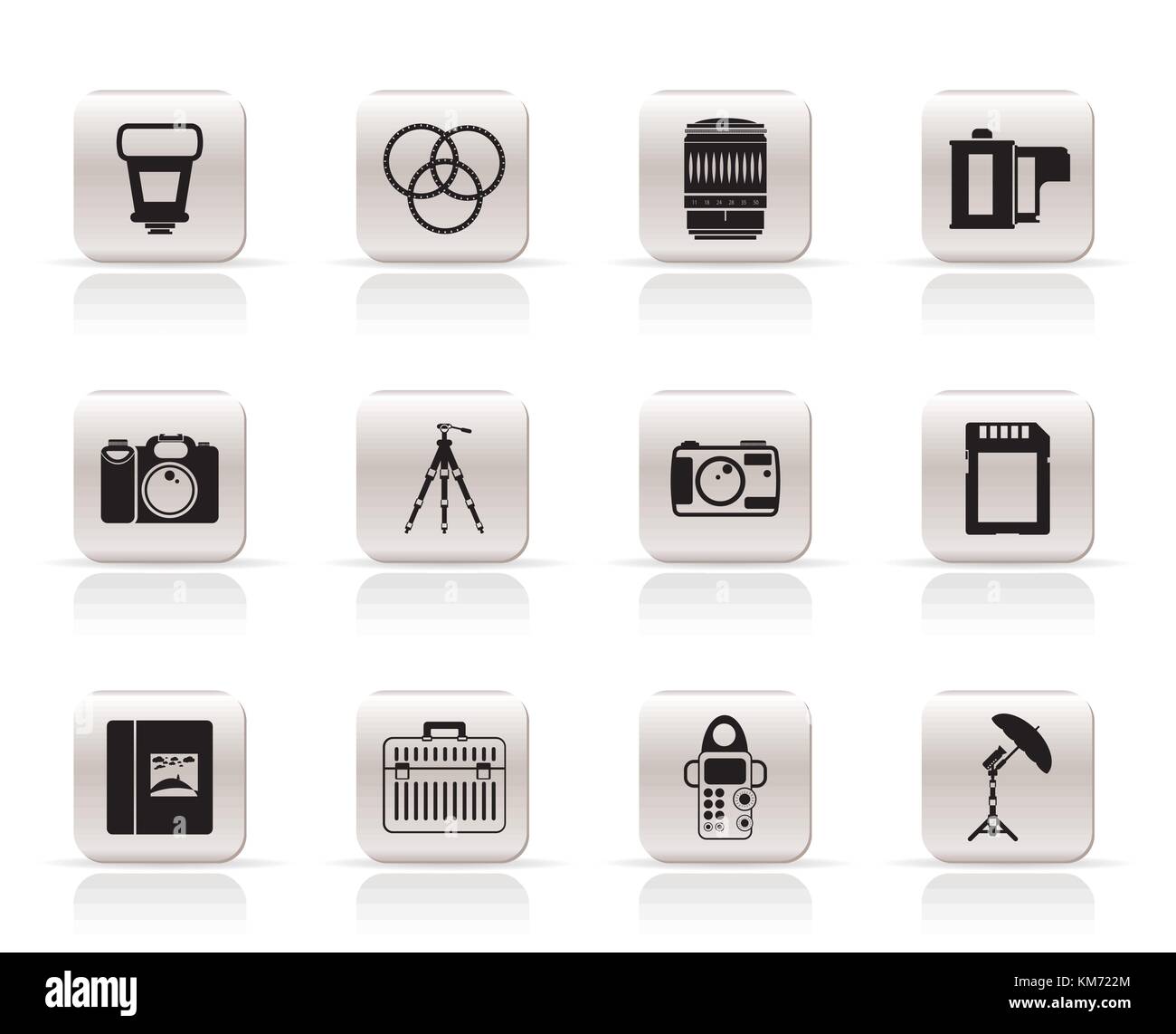 Photography equipment icons - vector icon set Stock Vector Image & Art ...