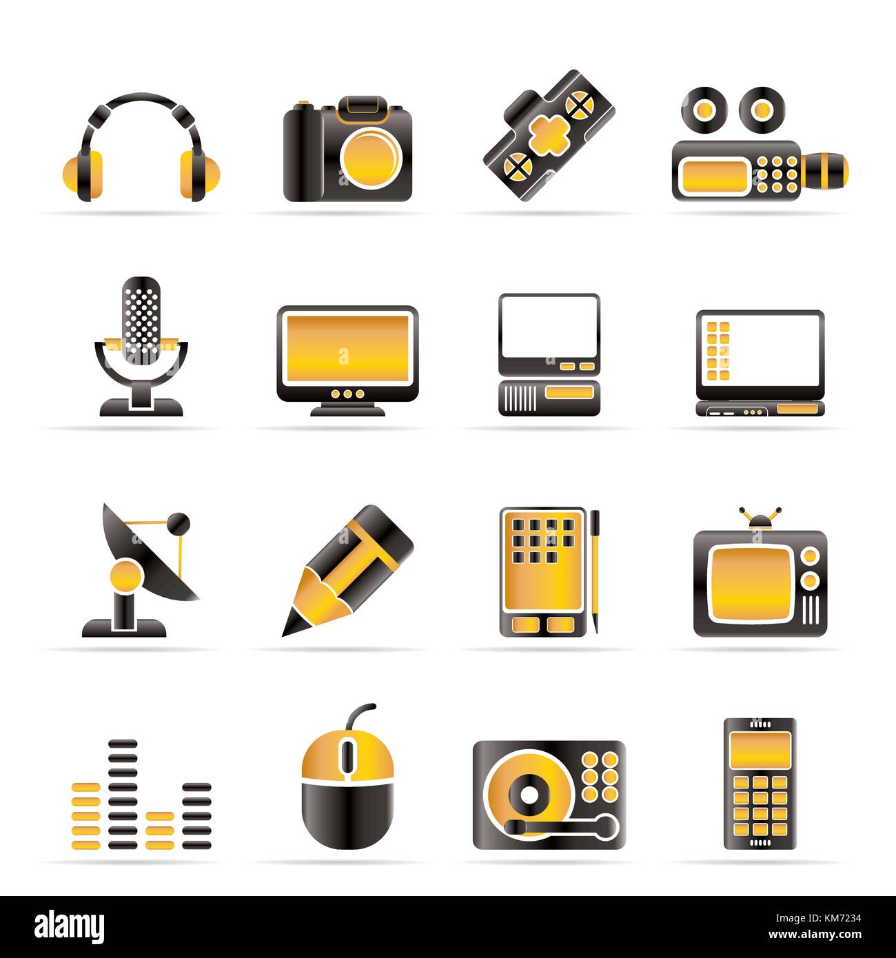 Media equipment icons - vector icon set Stock Vector Image & Art - Alamy
