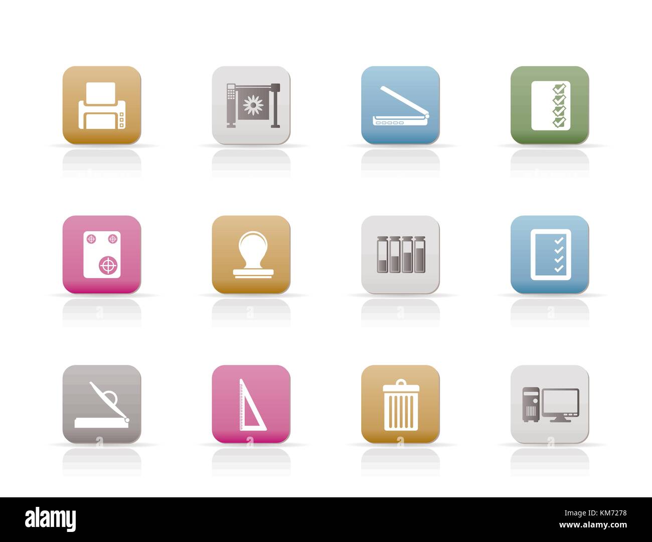 Print industry Icons - Vector icon set Stock Vector Image & Art - Alamy