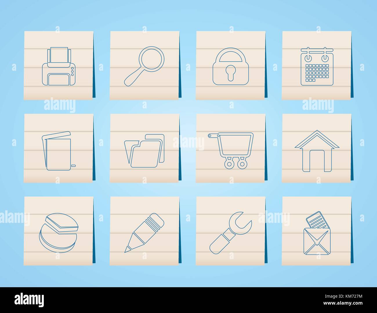 Folder icons and internet symbols Stock Vector Images - Alamy