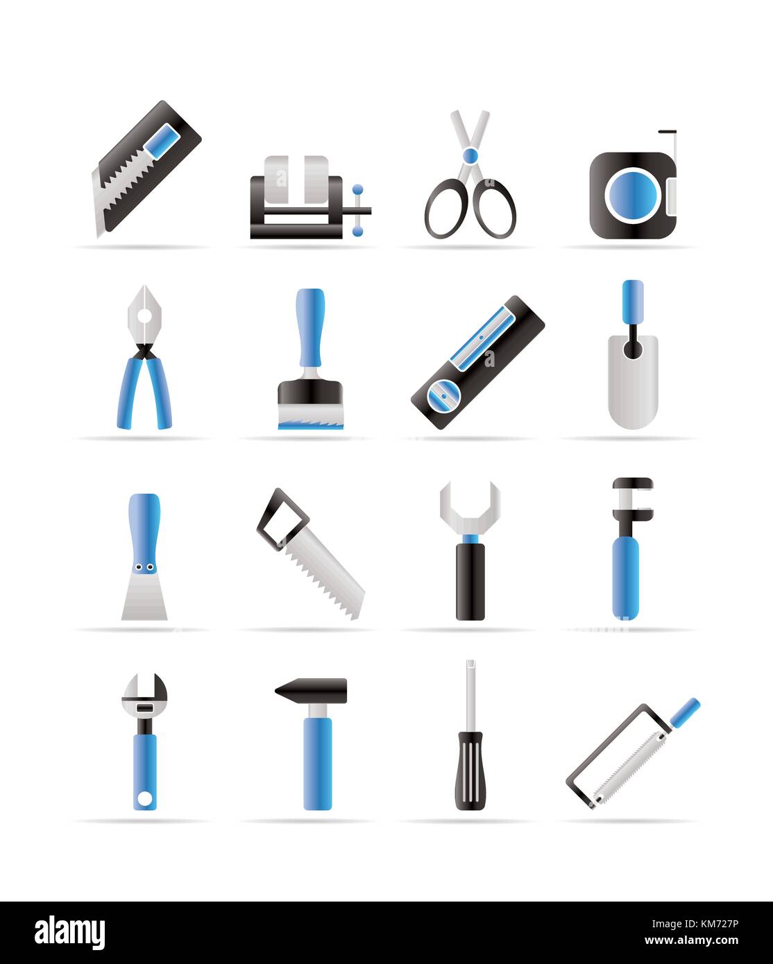 Building and Construction Tools icons - Vector Icon Set Stock Vector ...