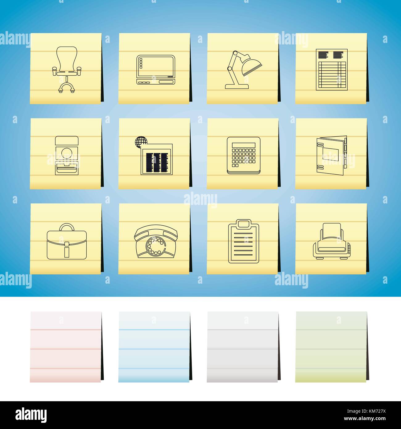 Business, office and firm icons - vector icon set Stock Vector Image ...