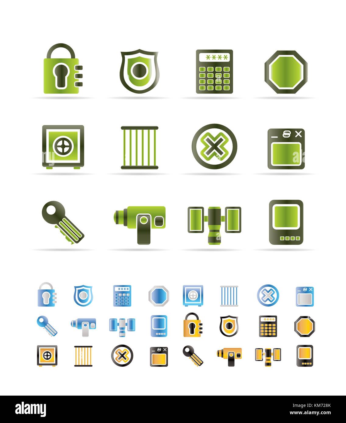 Security and Business icons - vector icon set Stock Vector Image & Art ...
