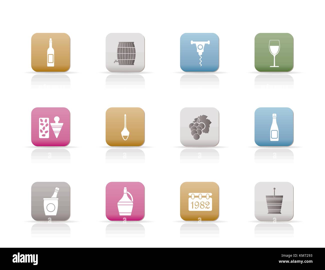Wine Icons - Vector Icon Set Stock Vector Image & Art - Alamy