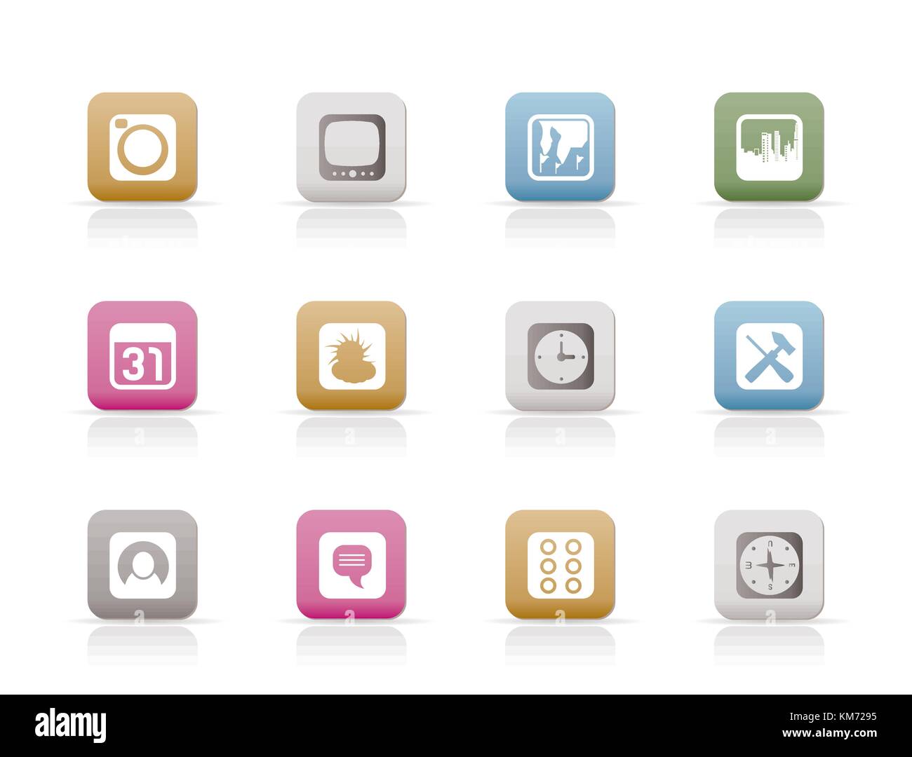 Mobile Phone and Computer icon - Vector Icon Set Stock Vector Image ...