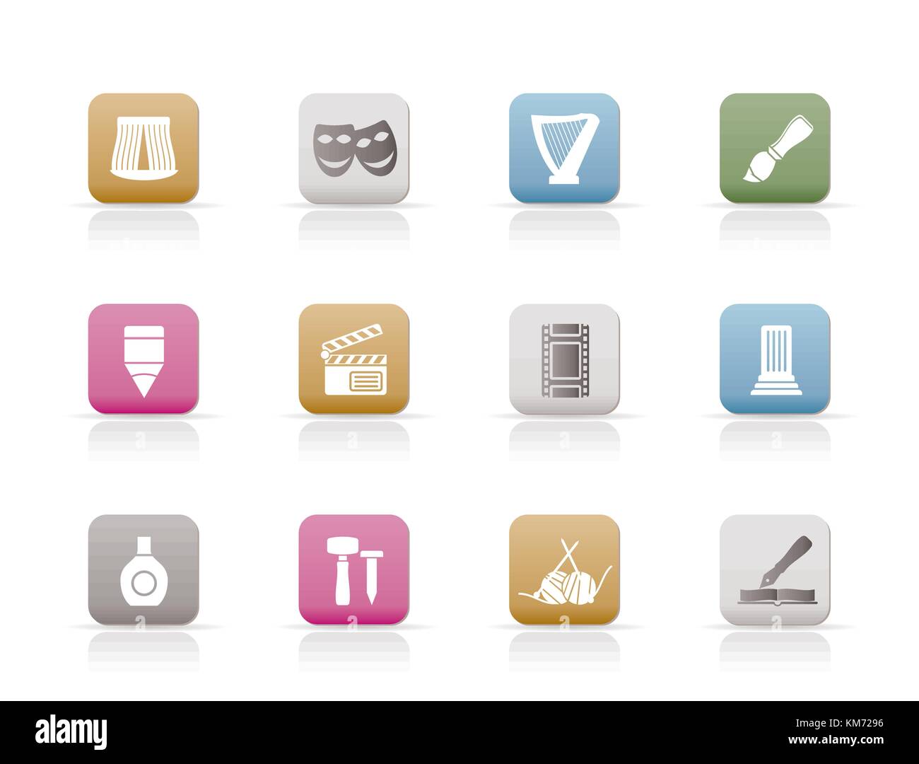 Different kind of art icons - vector icon set Stock Vector Image & Art ...