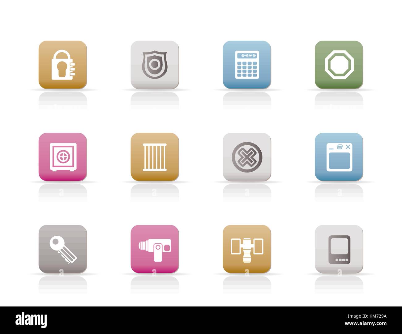 Security and Business icons - vector icon set Stock Vector Image & Art ...